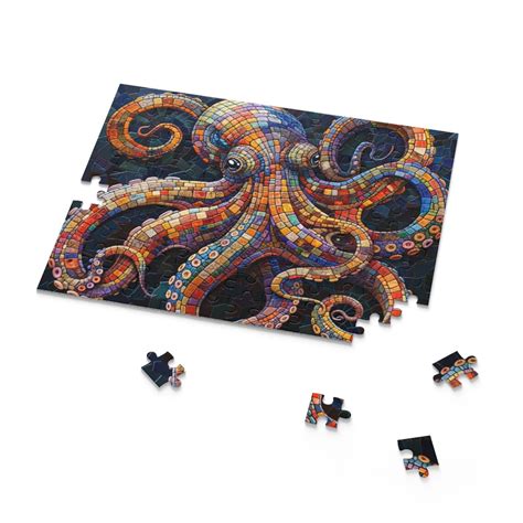 Octopus Puzzle 120 252 500 Piece Etsy