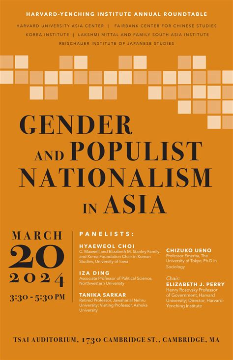 Gender And Populist Nationalism In Asia Harvard Yenching Institute S Annual Roundtable The