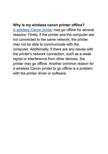 Wireless Canon Printer Offlinepdf