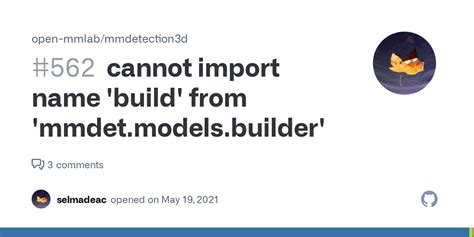 Cannot Import Name Build From Mmdet Models Builder Issue Open Mmlab Mmdetection D
