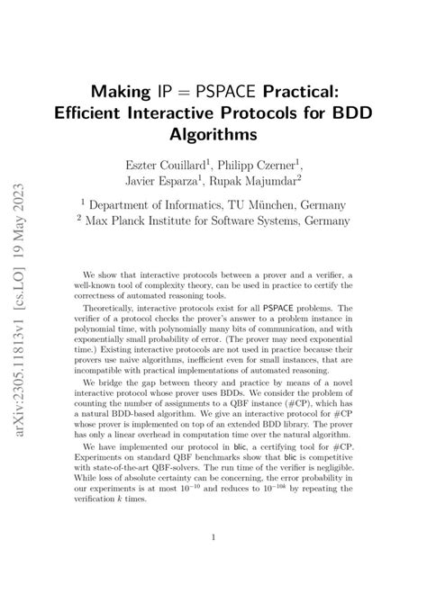 Making Practical Efficient Interactive Protocols For Bdd Algorithms Deepai