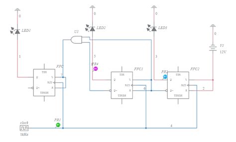 BIT Down COUNTER Multisim Live