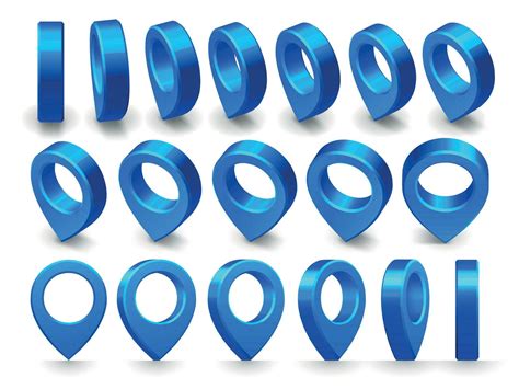 Location Pin Pointers Map Navigation 3d Pins Navigate Locations
