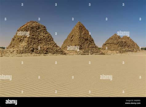 Dilapidated Pyramids Of Nuri In The Desert Near Karima Town Sudan