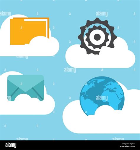 Cloud Computing Data Storage Vector Illustration Design Stock Vector Image And Art Alamy