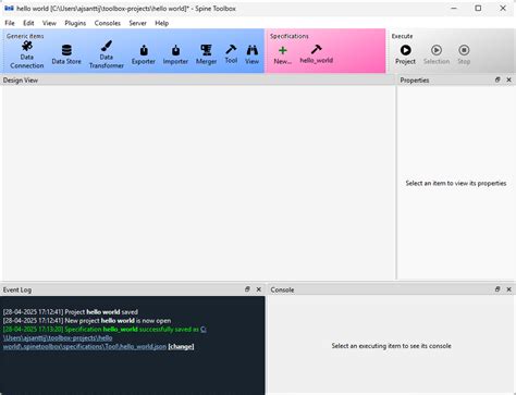 Getting Started — Spine Toolbox 0110dev4 Dev4 Documentation