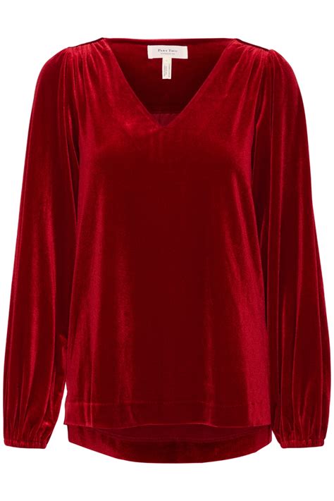 Part Two Madis Blouse Rhythmic Red Suser I Sivet Klær Sko Og
