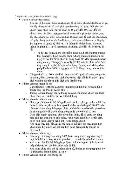 YÊu CẦu Phi ChỨc NĂng YÊu CẦu Phi ChỨc NĂng Các Yêu Cầu Khác Yêu Cầu Phi Chức Năng Nhóm
