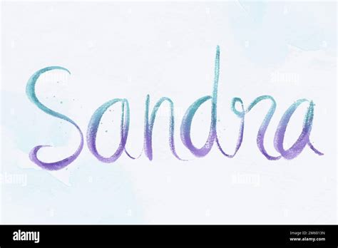 Sandra Female Vector Name Calligraphy Font Stock Vector Image Art Alamy