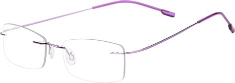 Agstum Titanium Alloy Flexible Hingeless Rimless Glasses Frame Optical Eyeglasses 51mm