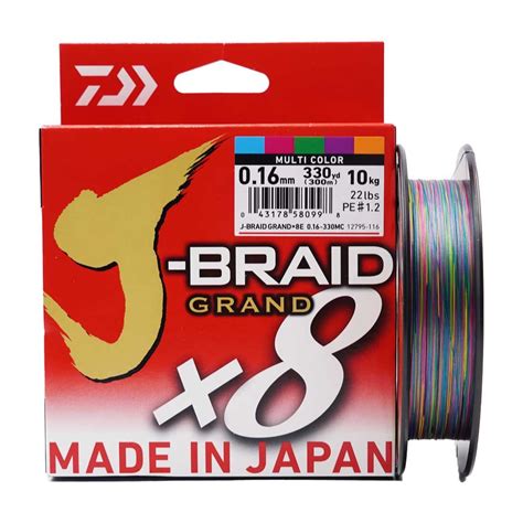 Daiwa J Braid Grand X8 Multicolor Color Grey Diameter Mm Cm 0240