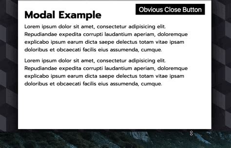 Considerations For Styling A Modal Css Tricks