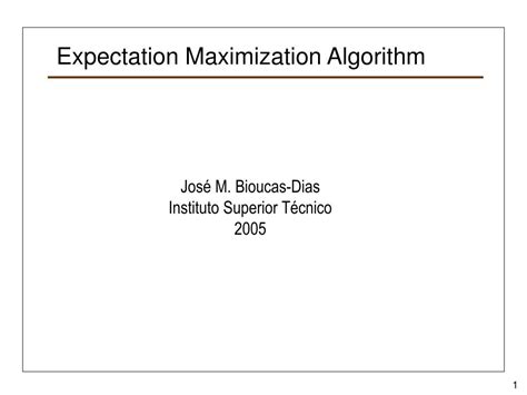 ppt expectation maximization algorithm powerpoint presentation free