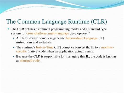 C Common Language Runtimeclr