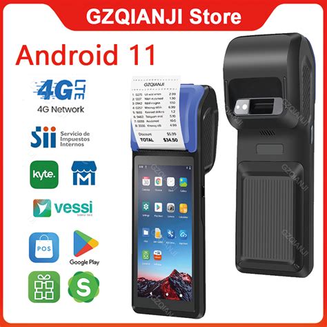 PDA POS Terminal Android 11 Supports SIM Card TF Card 4G Mobile Network 2D Scanner NFC 58mm