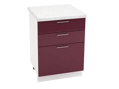 Шкаф нижний с 3 ящиками ШН3Я 600 Юлия купить в Санкт Петербурге