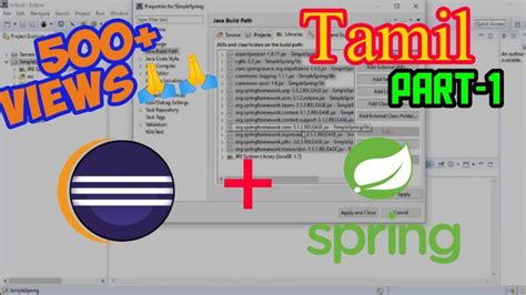 How To Create A Spring Project Using Eclipse Ide Explained In Tamil Part 1 2020 Pearl