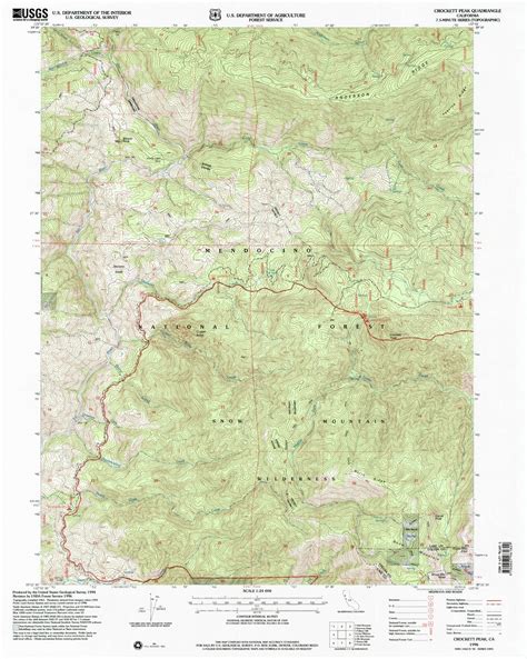 Classic Usgs Crockett Peak California 7 5x7 5 Topo Map Mytopo Map Store