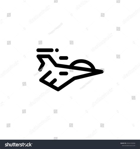 Jet Plane Monoline Icon Logo Graphic Stock Vector Royalty Free