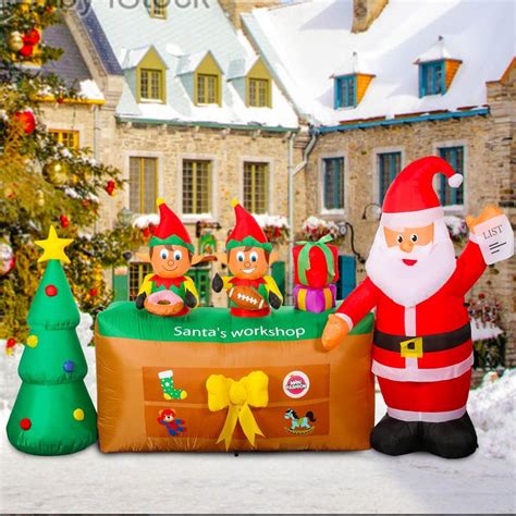 2 8m Santas Workshop Christmas Inflatable Airfigs Inflatables