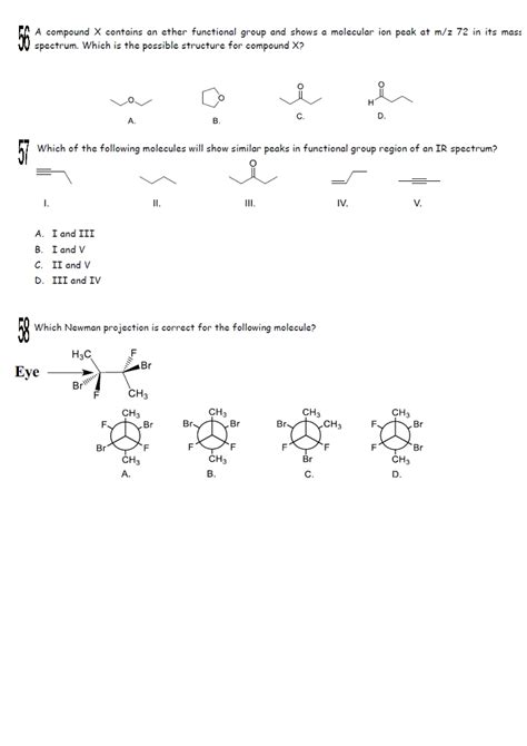 Solved A Compound X Contains An Ether Functional Group And