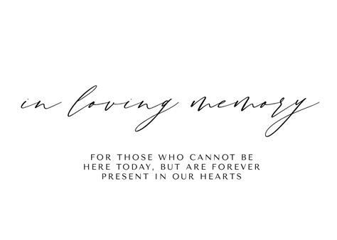 Block Script In Loving Memory Sign Digital Download Etsy