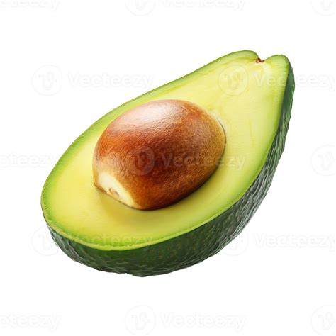 Ripe Avocado Half Fresh Green Fruit Healthy Food 53652303 Png