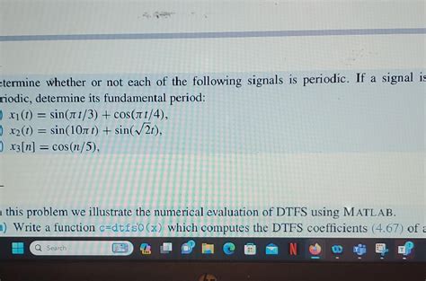 Solved Termine Whether Or Not Each Of The Following Signals