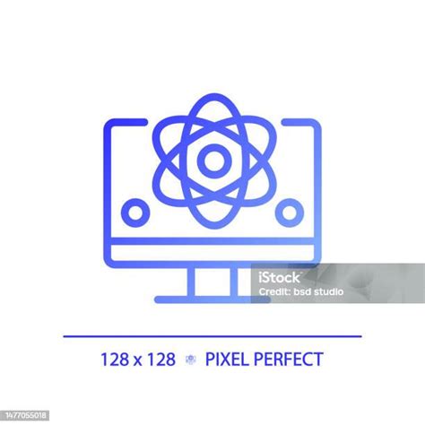 Computer Science And Stem Pixel Perfect Gradient Linear Vector Icon