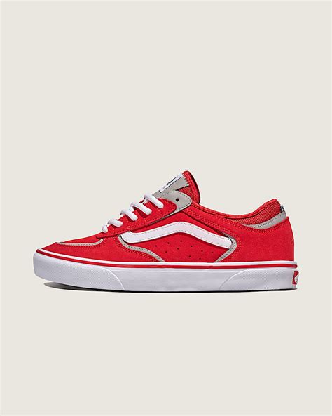 Skate Rowley Shoe In Red Grey Vans