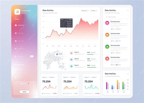 Premium Vector Infographic Dashboard Ui Ux Design With Graphs Charts