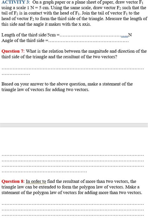 Solved ACTIVITY On A Graph Paper Or A Plane Sheet Of Chegg
