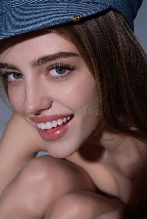 Woman Posing In Cap Fashion Hat Beautiful Model Beauty Woman Face
