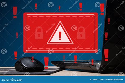 Computer System Hack Warning The Concept Of A Cyber Attack On A