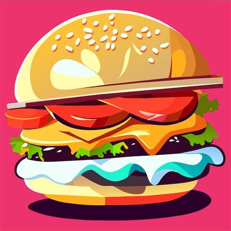 Premium Vector Burger Vector Illustration