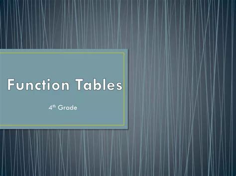 PPT Function Tables PowerPoint Presentation Free Download ID 3081796