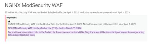 How To Switch To A Modsecurity Waf Alternative Before It Is Eol In
