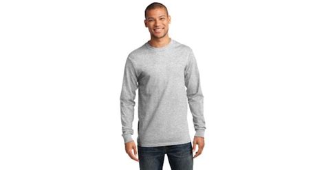 Port And Company Unisex Tall Long Sleeve Essential Tee Pc61 Lst Ash Jiffy