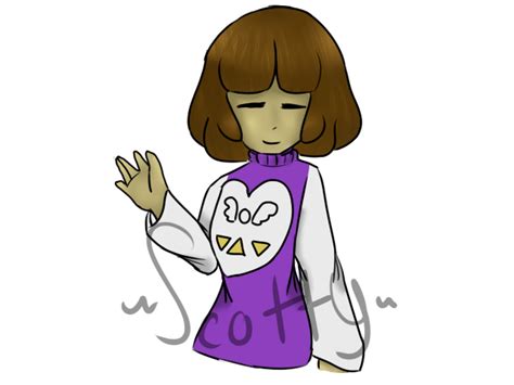 Frisk Wearing Toriels Outfit Redraw By Scottdacat On Deviantart