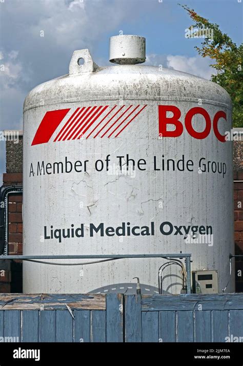Boc Liquid Medical Oxygen Storage Tank Secure Compound At Warrington