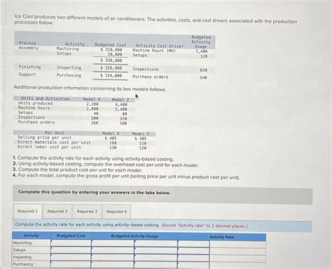 Solved Ice Cool Produces Two Different Models Of Air