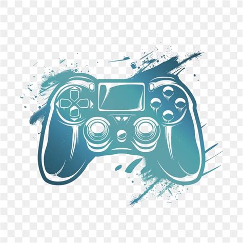 Premium Psd A Blue And Green Game Controller With A Blue Background
