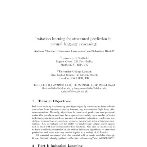 Imitation Learning For Structured Prediction In Natural Language Processing Acl Anthology