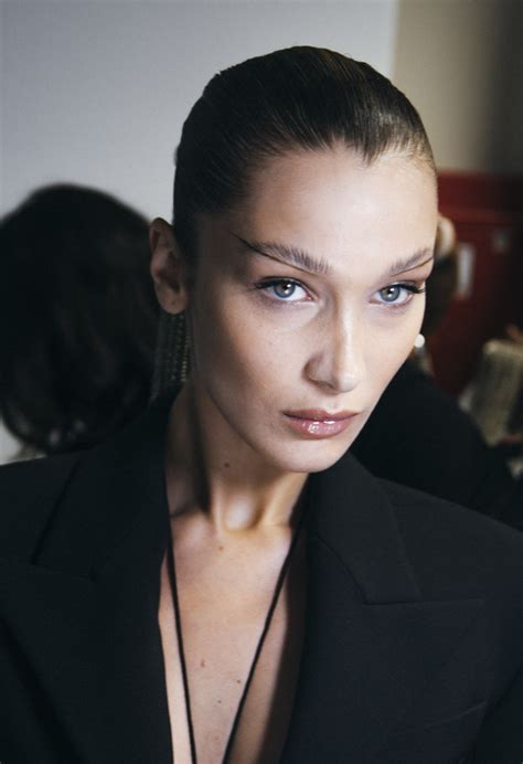 Backstage At Paris Fashion Week Mugler Ss20 With Bella Hadid