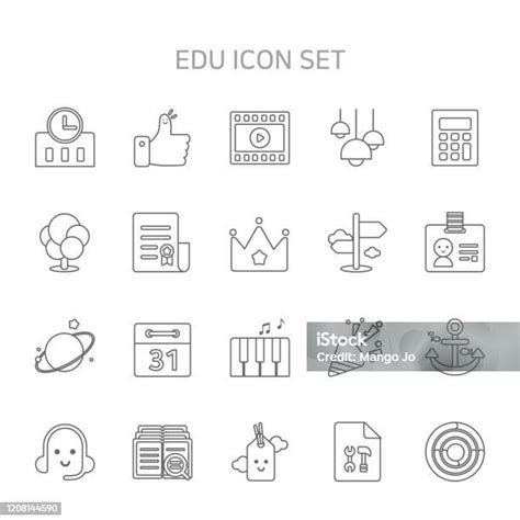 교육 학교 책 학습 음표 문서 노트 학위 크라운 챔피언십에 대한 얇은 라인 아이콘의 벡터 그림 건강 진단에 대한 스톡 벡터 아트 및 기타 이미지 Istock