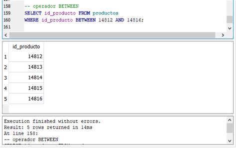 SQL básico Operadores en la cláusula Where segunda parte SCyASIG