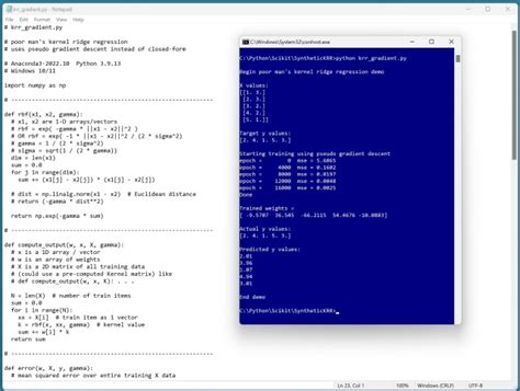 Poor Mans Kernel Ridge Regression From Scratch Using Pseudo Gradient Descent With Python