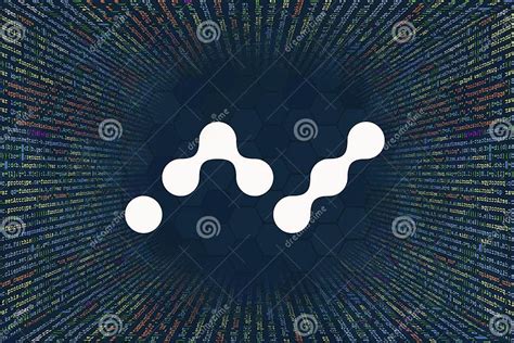 Symbole De Cryptomonnaie Nano Tunnel à Partir Dun Code De Programme Informatique Chaînes De