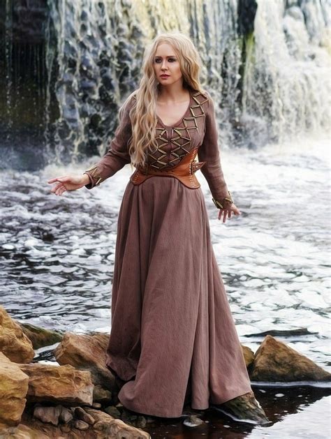 Fantasy Viking Queen Dress Queen Laghertha Inspired With Tv Series The