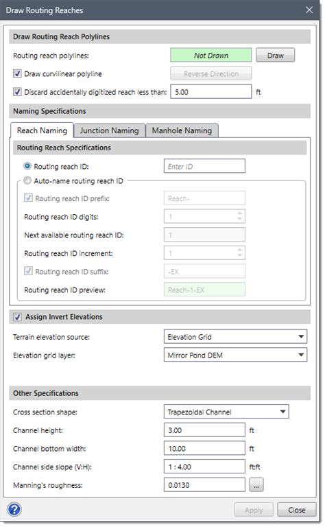 Draw And Assign Routing Reaches Command Civilgeo Knowledge Base